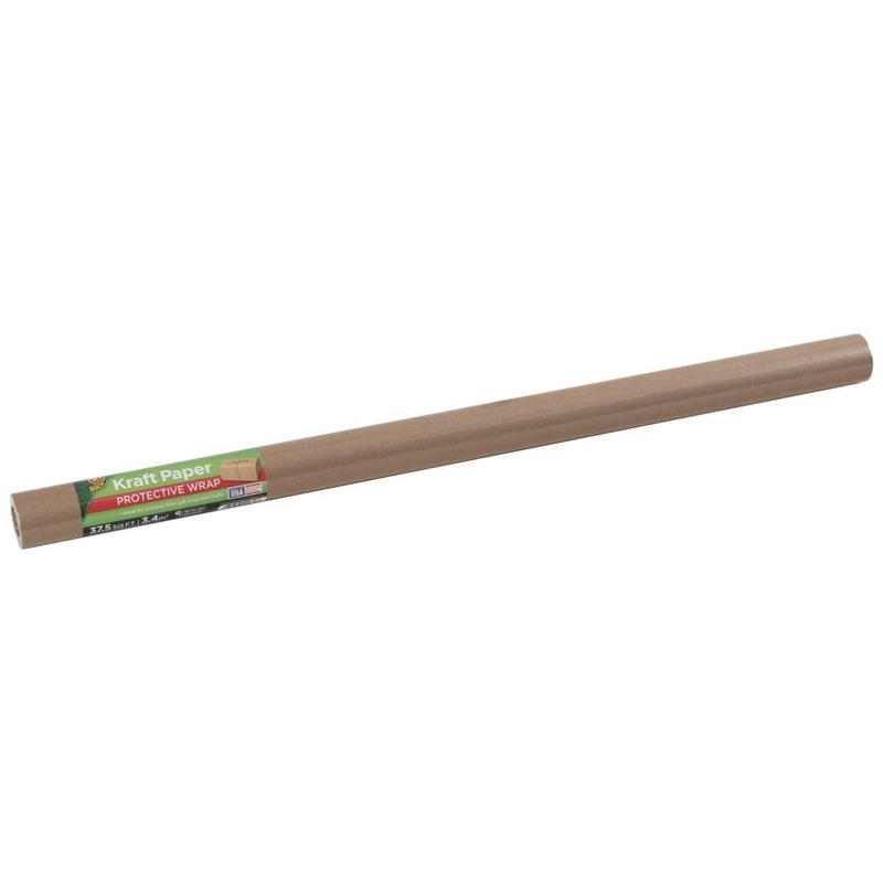 DUCK 297477 Paper, 2-1/2 ft W, 15 ft L, Kraft, Brown, 60 lb Paper - 3xD ...