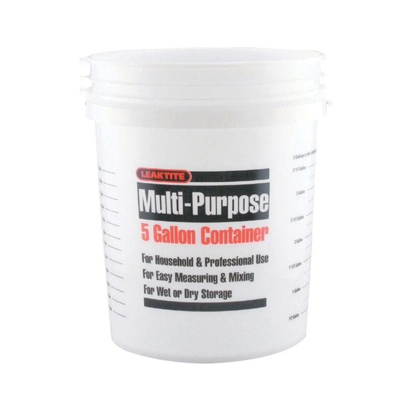 LEAKTITE 005GFNAT120 Multi-Purpose Bucket, 5 gal Capacity, Natural ...
